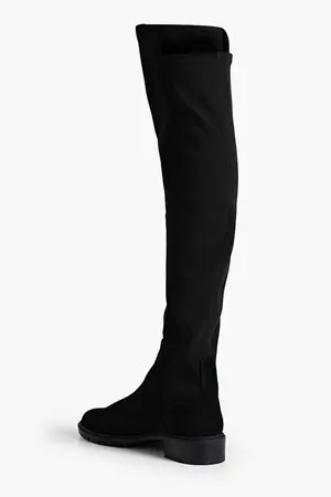 STUART WEITZMAN City Microstretch And Suede Over-the-knee Boots