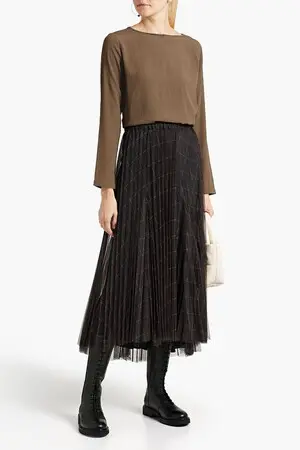Fabiana Filippi Beaded Crepon Blouse