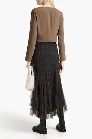Fabiana Filippi Beaded Crepon Blouse