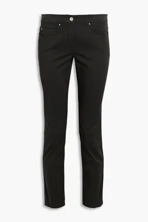 Fabiana Filippi Fabiana Filippi Cotton-Blend Straight-Leg Trousers - Black