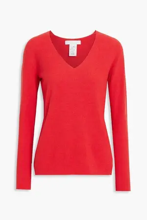 Fabiana Filippi Waffleknit Merino Wool, Cotton And Cashmereblend Sweater - Red