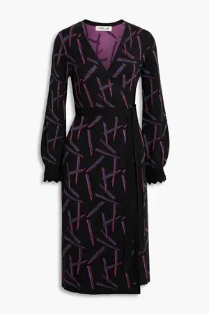 Diane Von Furstenberg Jacquard-knit Wrap Dress