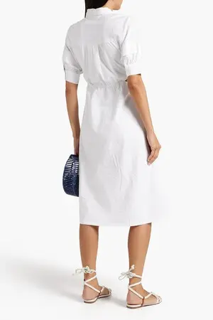 Walter Baker Merla Cutout Pleated Cotton Midi Dress