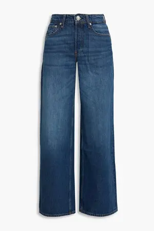 Rag & Bone Maya Highrise Wideleg Jeans - Mid Denim