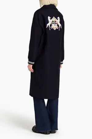 Each X Other Doublebreasted Embroidered Woolblend Felt Coat