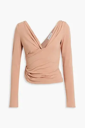 THE LINE BY K Umi Wrap-effect Jersey Top - Blush
