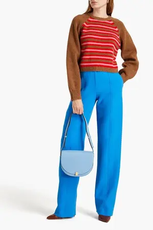 Victoria Beckham Striped Ribbed Wool Sweater