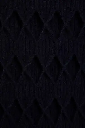 Victoria Beckham Cutout Ribbed Wool-blend Sweater