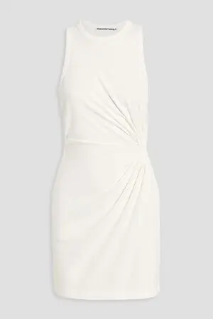 Alexander Wang Twisted Cotton-blend Jersey Mini Dress - White