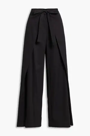 Rosetta Getty Layered Cottontwill Wideleg Pants - Black