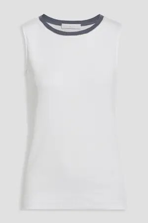 Fabiana Filippi Fabiana Filippi Ribbed Trim Tank Top - White