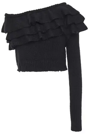 Philosophy Di Lorenzo Serafini One-shoulder Knitted Sweater - Black