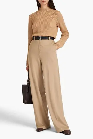 Vince Mélange Ribbed Wool And Cashmereblend Sweater