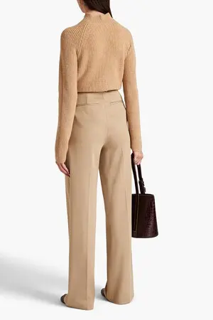Vince Mélange Ribbed Wool And Cashmereblend Sweater