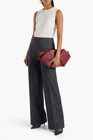 Theory Talbert Herringbone Woolblend Wideleg Pants