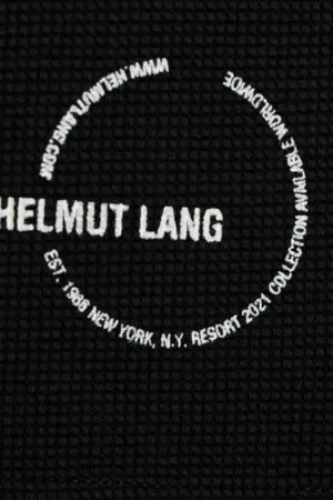 Helmut Lang Printed Layered Waffle-knit Cotton Shorts - Black