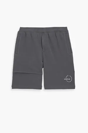 Helmut Lang Printed Layered Waffle-knit Cotton Shorts