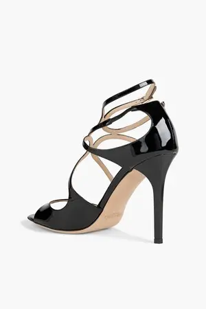 JIMMY CHOO Lang 100 Patent-leather Sandals