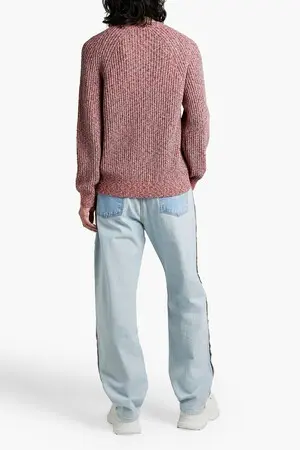 Helmut Lang Bungee Marled Ribbed-knit Cotton-blend Sweater