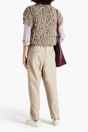Brunello Cucinelli Metallic Boucléknit Alpacablend Vest