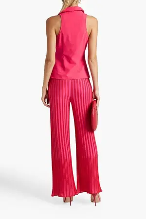 Cinq À Sept Mckenna Twisted Stretch-crepe Top