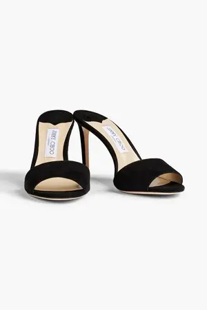 JIMMY CHOO Stacey 85 Suede Mules