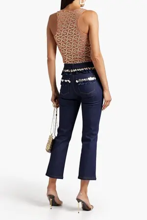 Roberto Cavalli Studded Ribbed-knit Tank