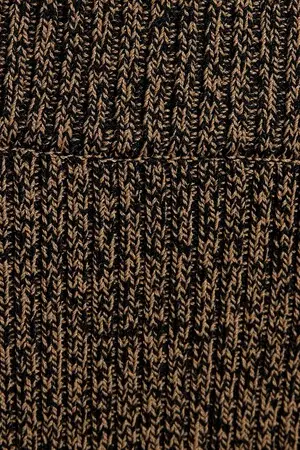 GANNI Mélange Ribbed-knit High-rise Shorts