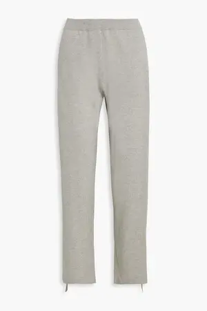 Brunello Cucinelli Embellished Cashmere Track Pants - Light Gray