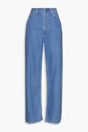 GANNI Highrise Wideleg Jeans - Mid Denim