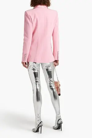 Balmain Metallic Vinyl Stirrup Leggings