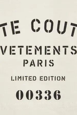 Vetements Oversized Printed Cottonjersey Tshirt
