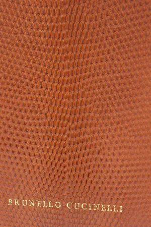 Brunello Cucinelli Beadembellished Snakeeffect Leather Shoulder Bag