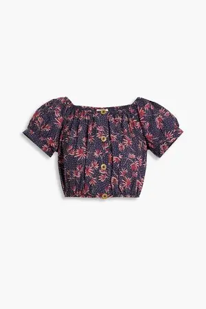 Eberjey Harper Cropped Printed Top