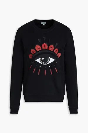 Kenzo Embroidered French Cottonterry Sweatshirt - Black