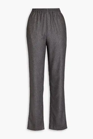Eskandar Mélange Silk And Cashmere-blend Canvas Tapered Pant