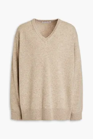 Acne Studios Oversized Mélange Wool And Cashmereblend Sweater - Beige