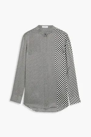 Equipment Striped Silk-satin Shirt