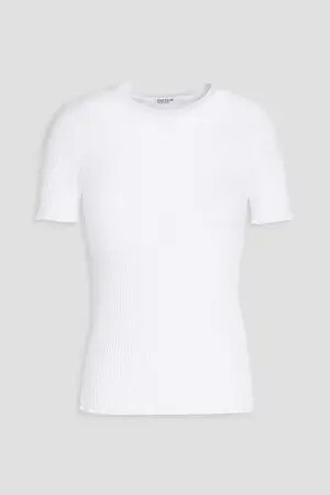 Stateside Ribbed Supima Cotton And Micro Modalblend Jersey Tshirt - White