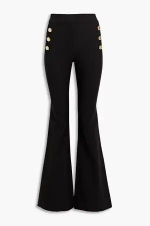 Derek Lam 10 Crosby Cottonblend Twill Flared Pants - Black