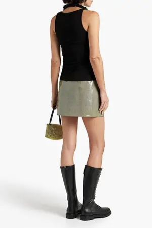 Helmut Lang Embellished Twisted Jersey Top