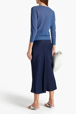 Vince V-neck Lightweight Knit Cotton Sweater