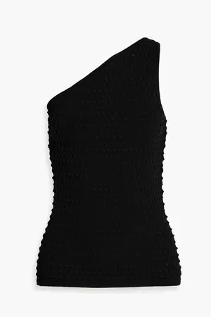 Helmut Lang One-shoulder Jacquard-knit Top