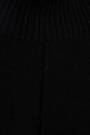 Iris & Ink Scarlett Wool Turtleneck Midi Dress - Black
