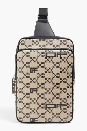 Off-White Logo-print Backpack - Beige