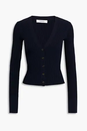 FRAME Ribbedknit Cardigan