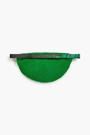 Off-White Appliquéd Leathertrimmed Shearling Belt Bag