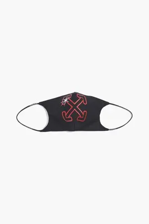 Off-White Starred Arrow Cottontwill Face Mask - Black