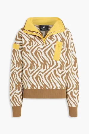 Cordova Banff Jacquardknit Merino Wool Ski Sweater - Brown