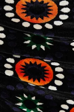 Rabanne Printed Velour Mini Skirt